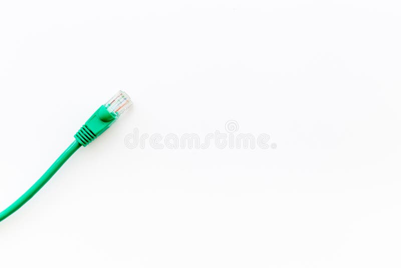 Network Cables and Electrical Wires, Top View Stock Photo - Image of ...