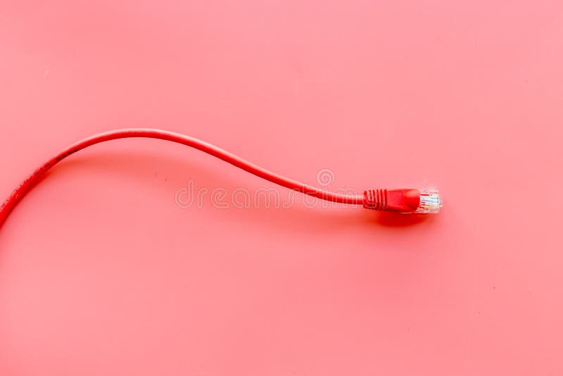 Network Cables and Electrical Wires, Top View Stock Image - Image of ...