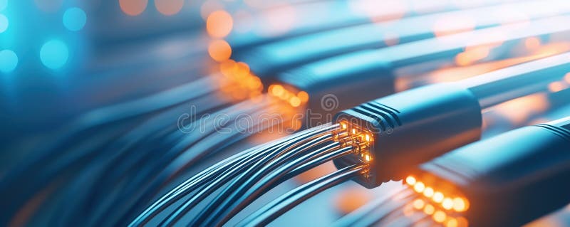 Network Cables Forming a Protective Shield Around a Data Center ...