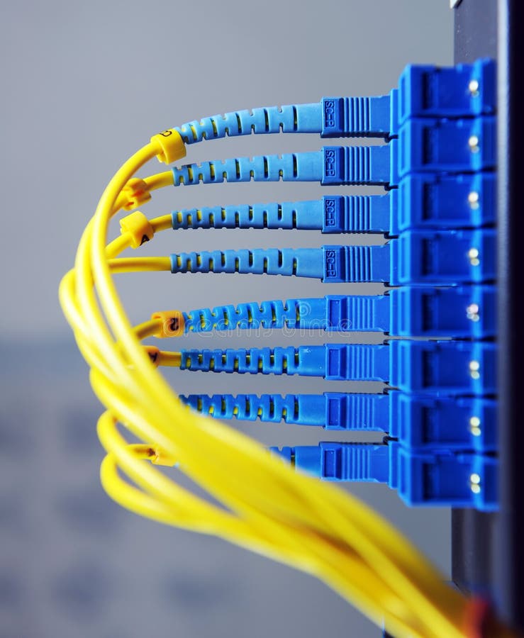 Network cables and hub stock image. Image of electric - 17900481