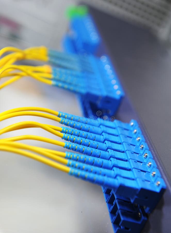 Network cables and hub stock image. Image of electronics - 19622907