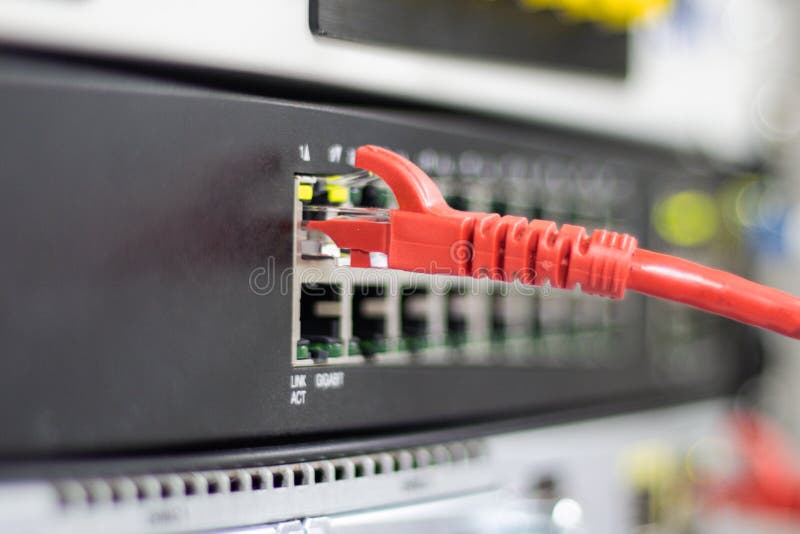 The Network Cables To Connect Lan Port, Concept Communication ...