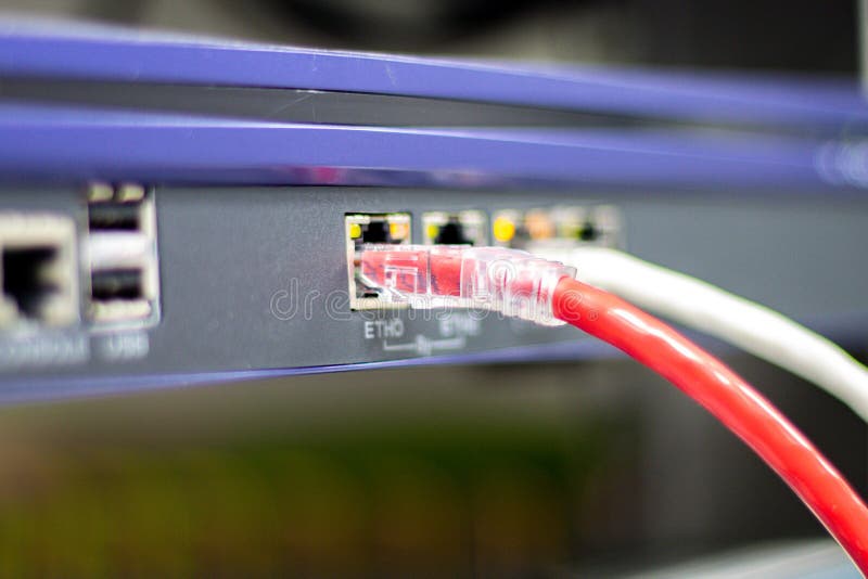 The Network Cables To Connect Lan Port, Concept Communication ...