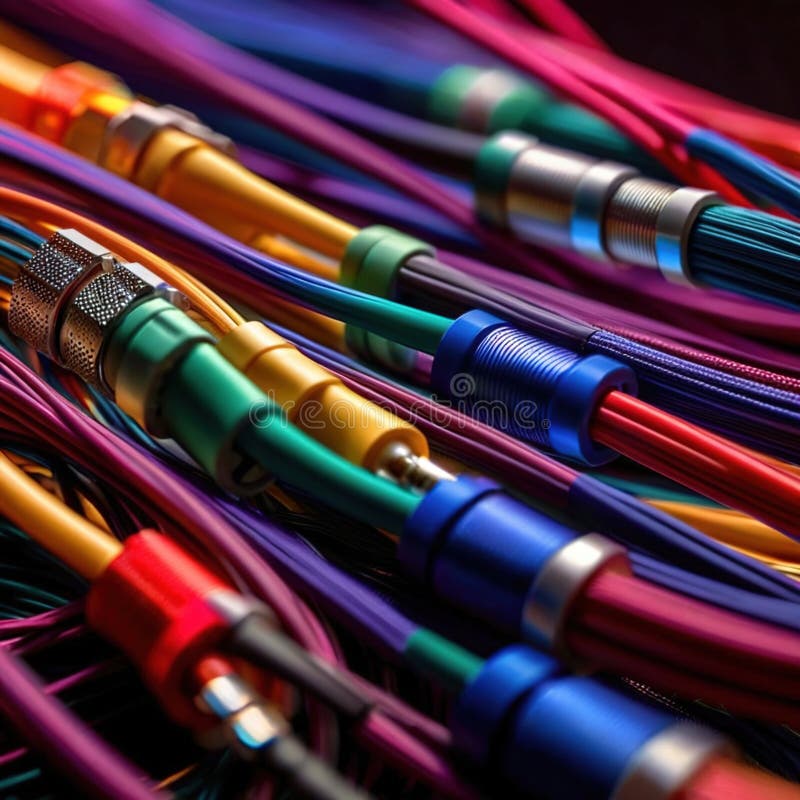 Network Cables Used in Data Center. Stock Illustration - Illustration ...