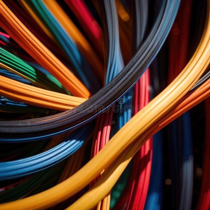 Network Cables Used in Data Center. Stock Illustration - Illustration ...