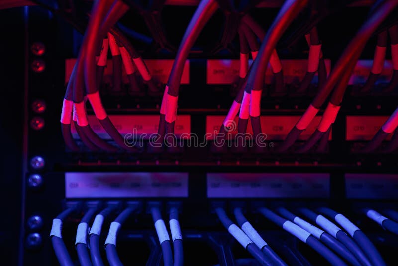 Network Cabling Infrastructure in Modern Data Center Stock Image ...