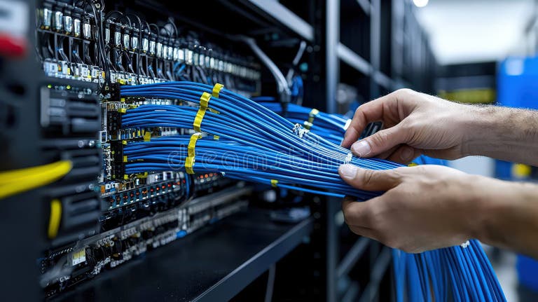 Network Cabling Installation Action Data Center Technical Process ...