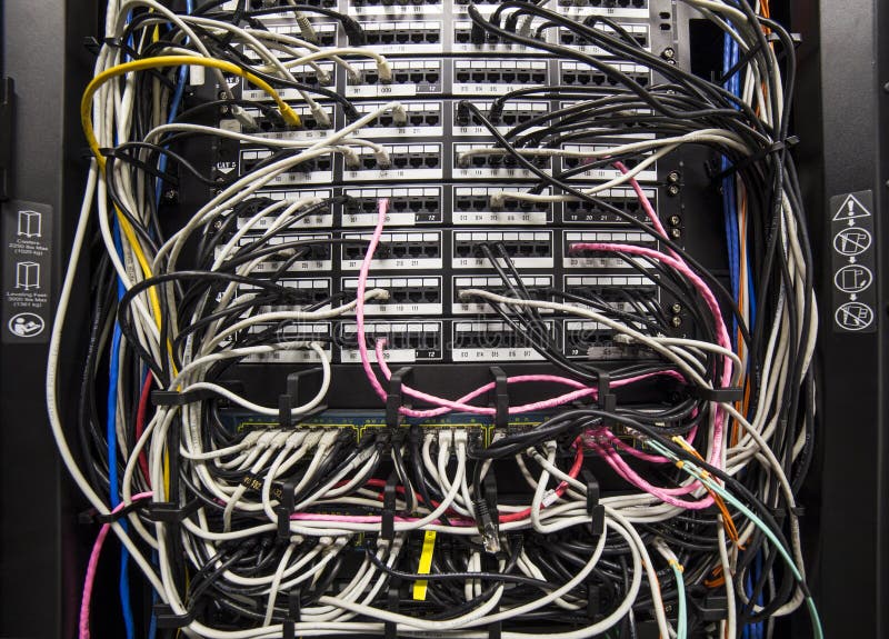 Network cabling stock image. Image of switches, networking - 42838743