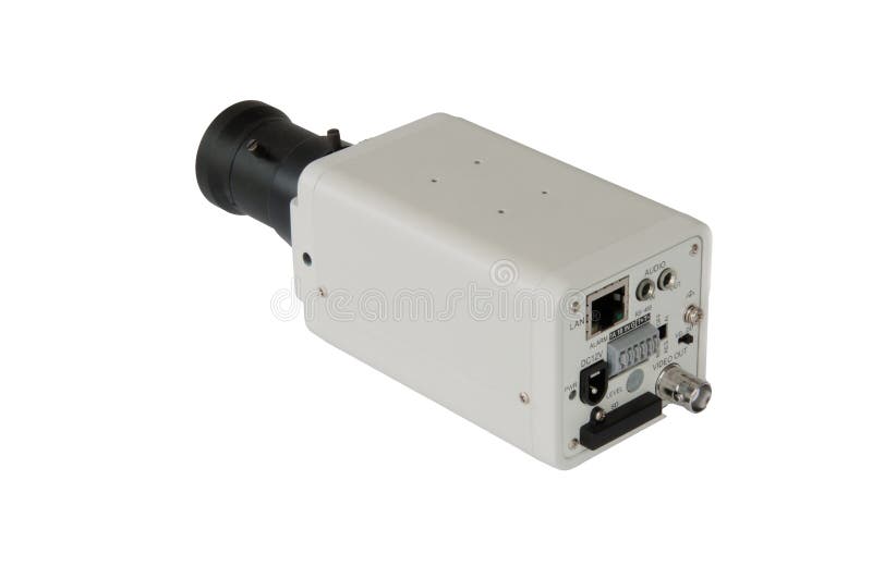 Network Camera Showcasing Design and Connection Ports for Surveillance ...
