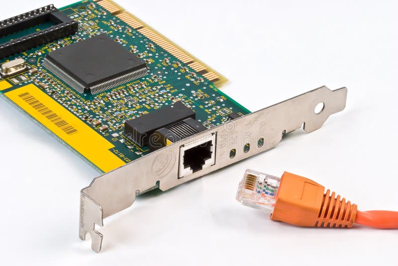 Network card and cable stock image. Image of connectivity - 3012441