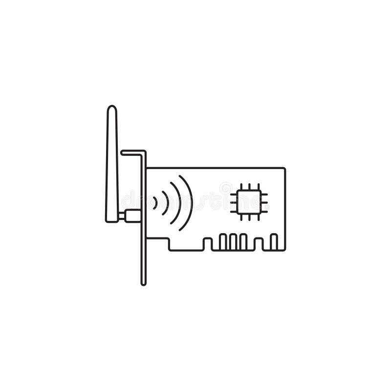 Network Card Icon Outline or Line Style Vector Illustration Stock ... Network Card Icon Outline or Line Style Vector Illustration Stock ...