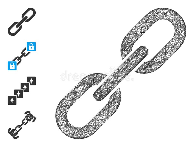 Network Chain Link Vector Mesh Stock Vector - Illustration of connected ...
