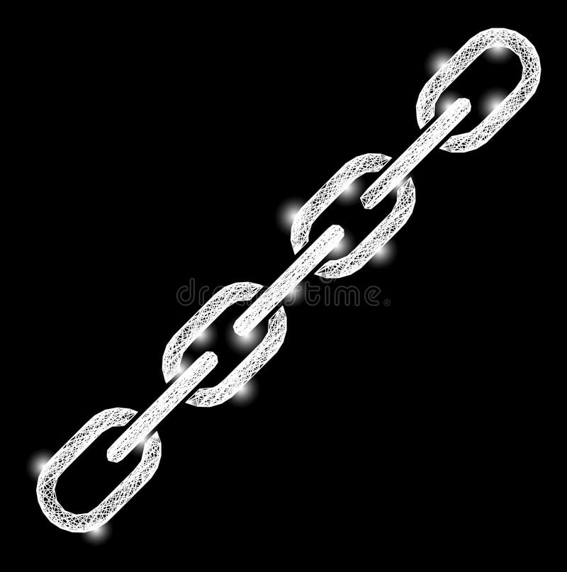 Network Chain Web Mesh with Bright Glare Spots Stock Vector ...