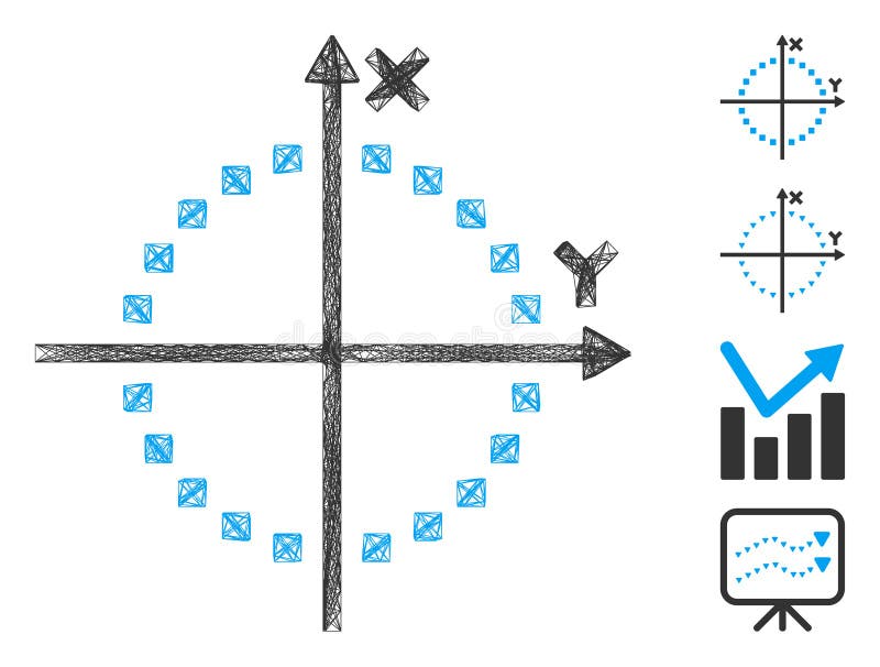 Network Circle Plot Vector Mesh Stock Vector - Illustration of geometry ...