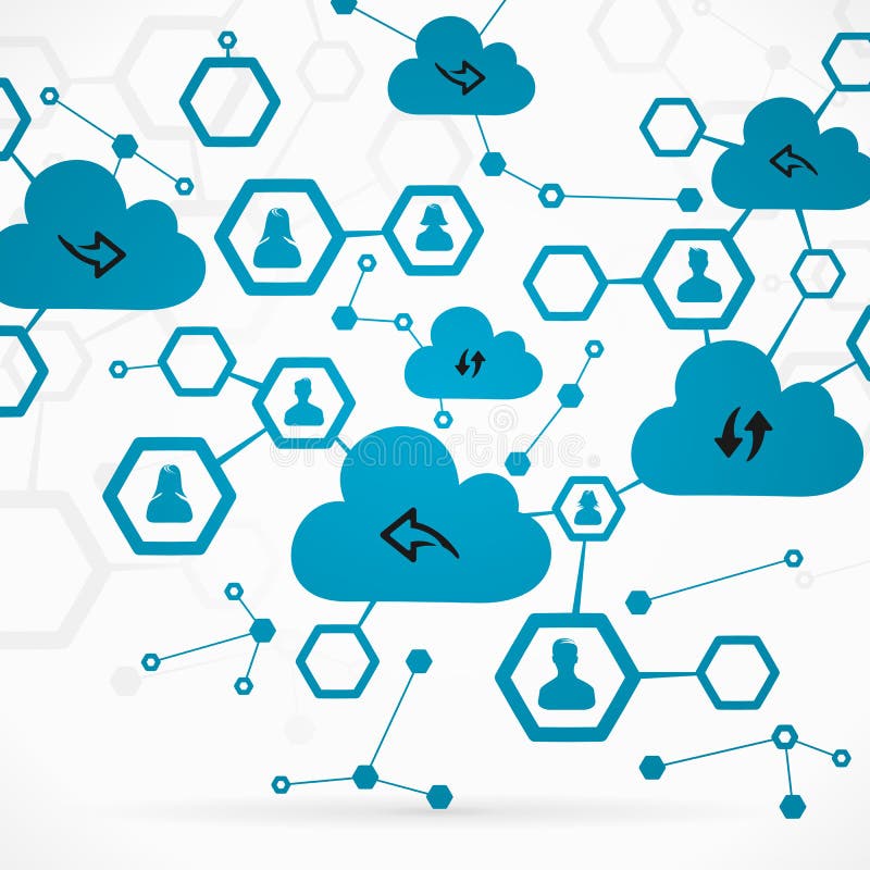 Network cloud stock illustration. Illustration of concept - 22019108