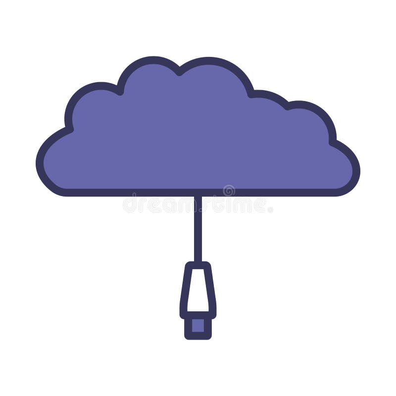 Network Cloud Icon stock vector. Illustration of caticons - 240253999