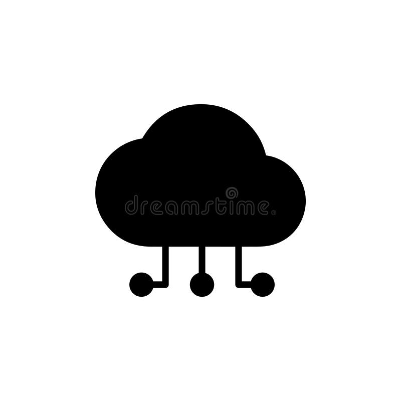 Network Cloud Icon Set. Internet Cloud Technology Vector Symbol. Software Cloud Api Sign in ...