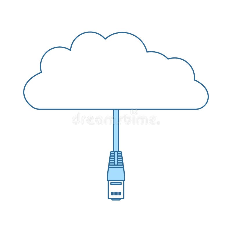 Network Cloud Icon stock vector. Illustration of plugin - 167462241