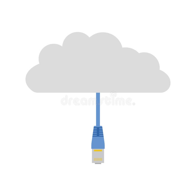 Ethernet plug blueprint stock vector. Illustration of connection ...
