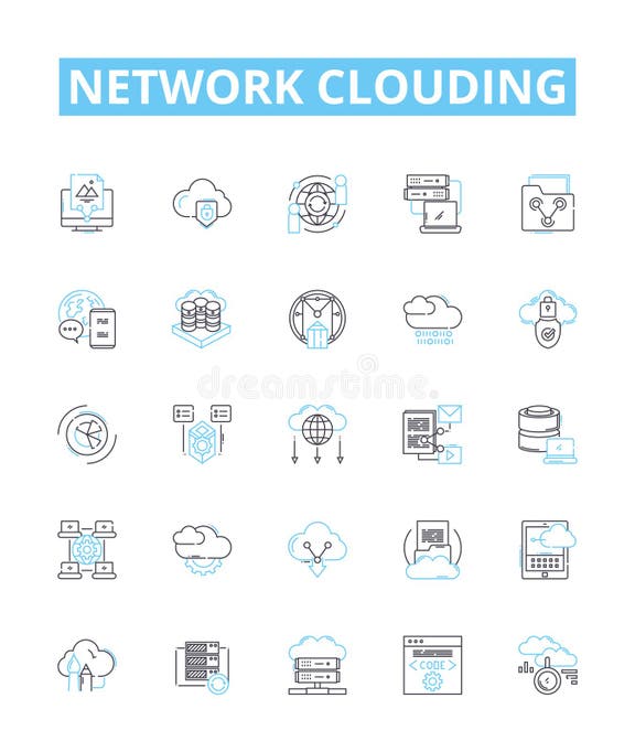 Network Clouding Vector Line Icons Set. Network, Clouding, Cloud, Computing, Networking ...