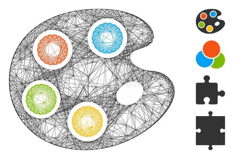 Network Color Palette Vector Mesh Stock Illustration - Illustration of ...