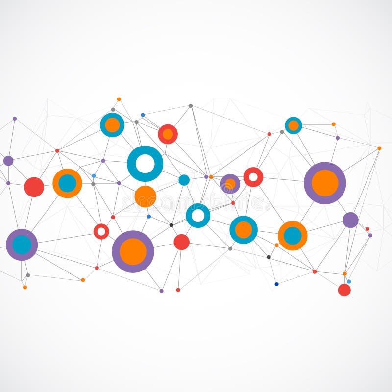 Network Color Technology Communication Background. Stock Vector ...