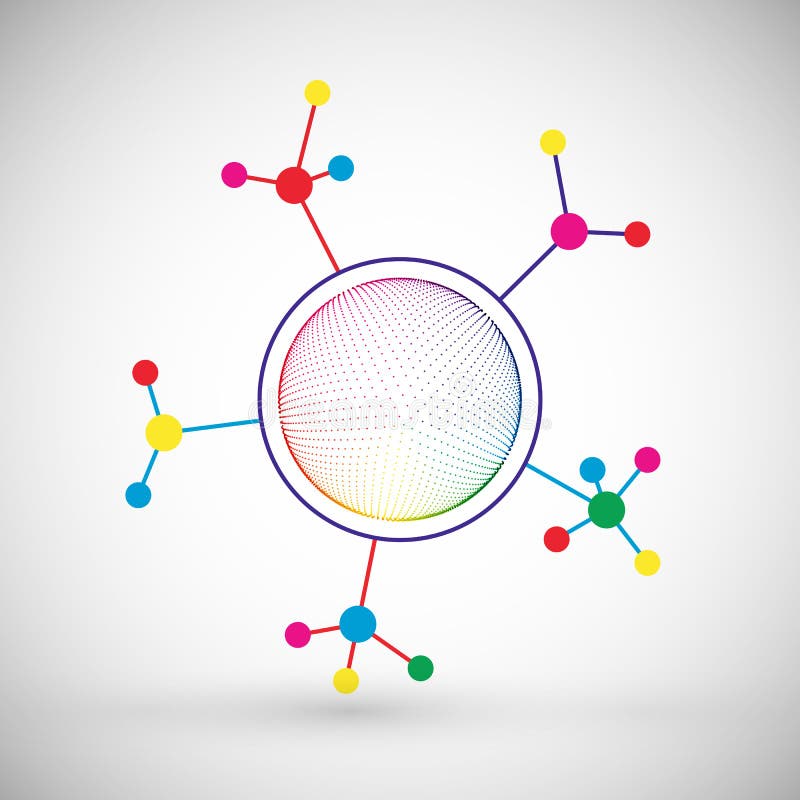 Network Background with Nodes and Social Media Stock Vector ...