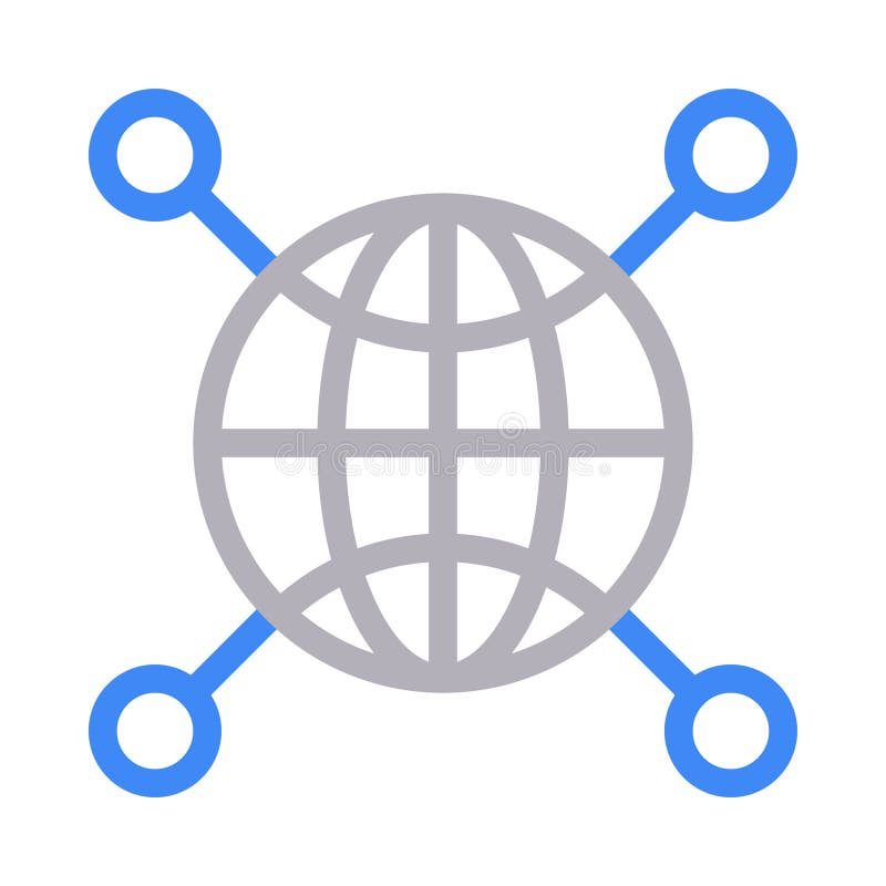 Network Colour Line Vector Icon Stock Vector - Illustration of icons ...