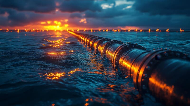 A Network of Communication Cables and Gas Pipelines Illuminated by ...