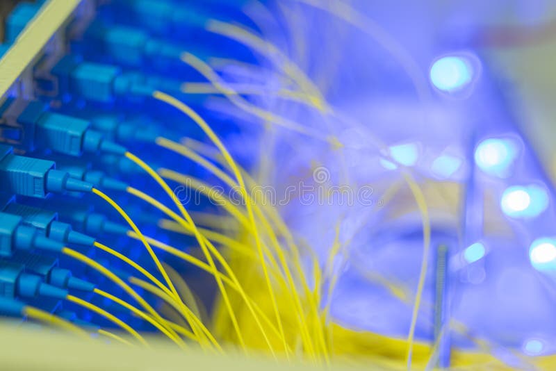 Network Communication Equipment. Optical Fiber Distribution Frame is in ...