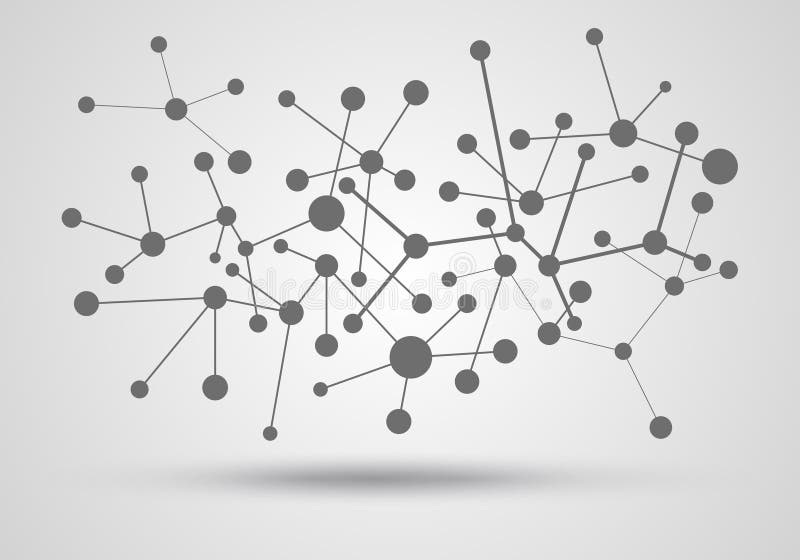 Network Communication Sharing Particles Vector Background. Network ...