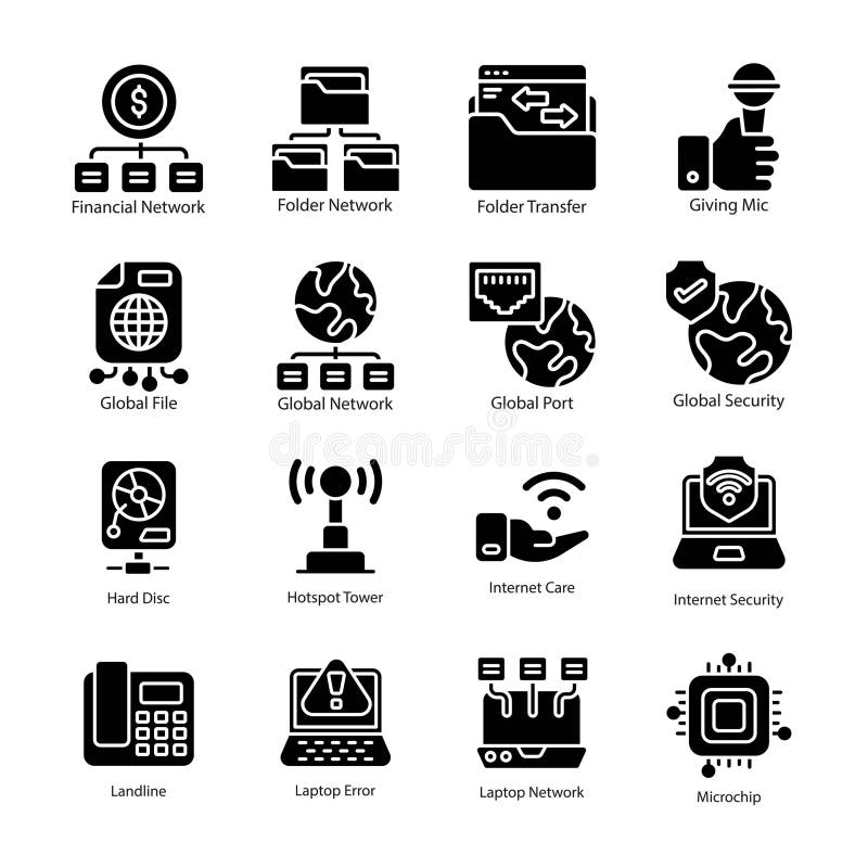 Speaker Solid Fill Outline Icon Design Illustration. Media Control ...