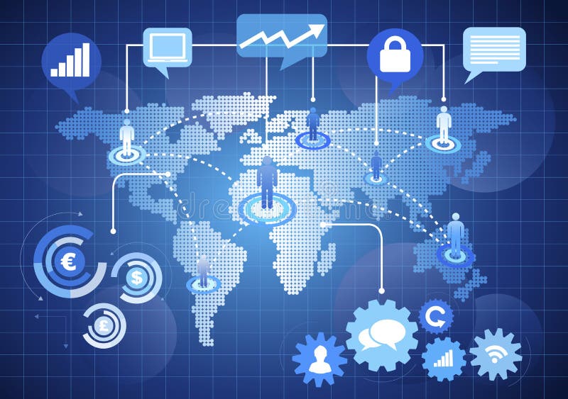 Network Communication World Wide Concept Stock Illustration ...