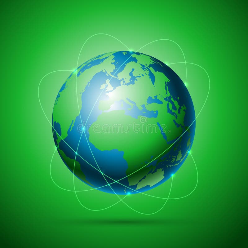 Network Communications Globe Design Stock Vector - Illustration of ...