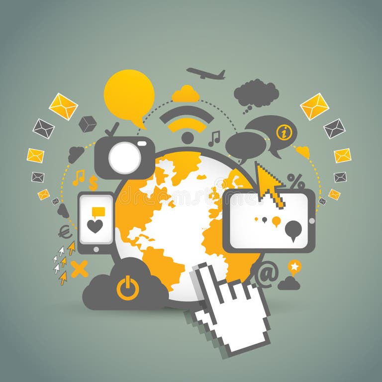 Network Community Technologies Stock Vector - Illustration of ...