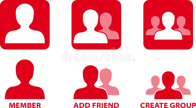 Network Community Vector Icons Stock Vector - Illustration of blank ...