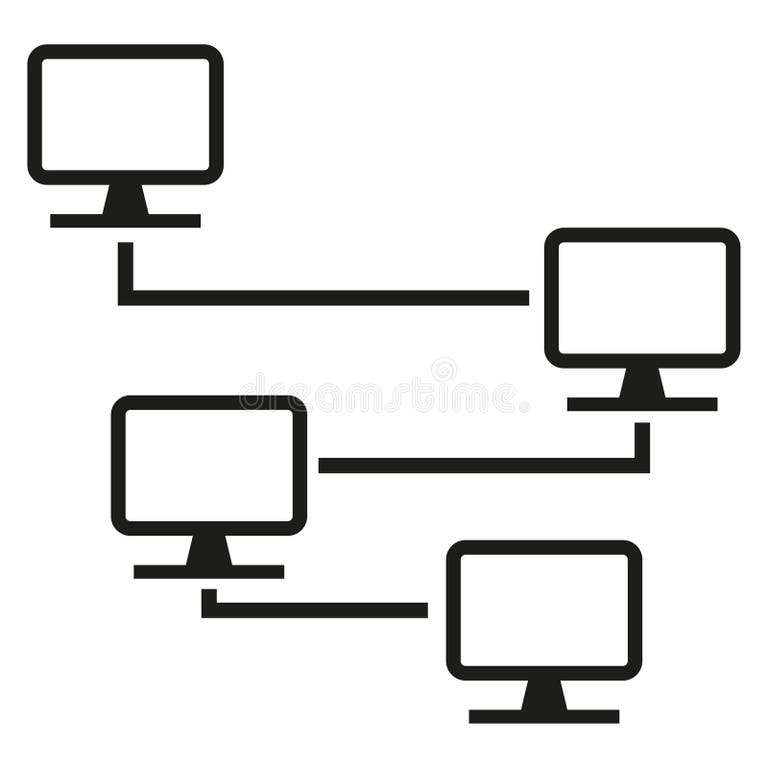 Network Computer Connection. Diagram System Technology. Vector ...