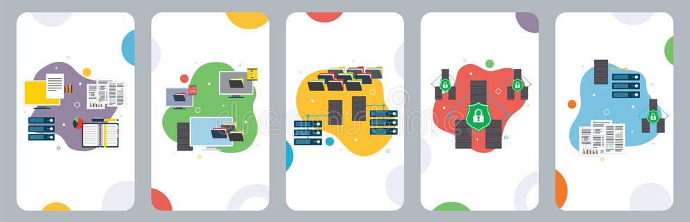 Network, Computer, Server ,business, Technology, Database and Security Icons Stock Vector ...