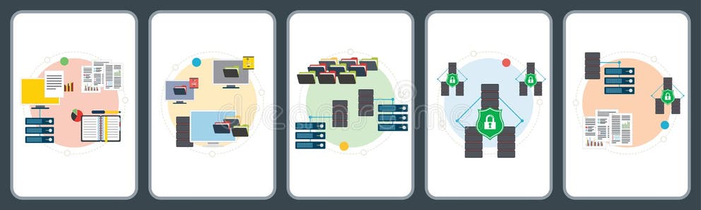 Network, Computer, Server ,business, Technology, Database and Security Icons Stock Vector ...