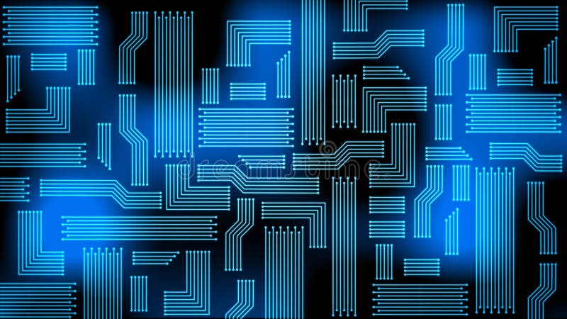 Network and Computing Technology Concept - Stylized Circuit Board in ...