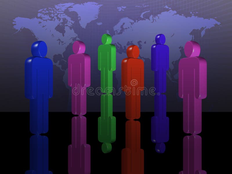 Network concept stock illustration. Illustration of figure - 19500974