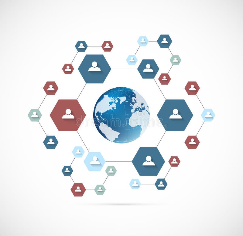 Earth networking stock illustration. Illustration of communication ...