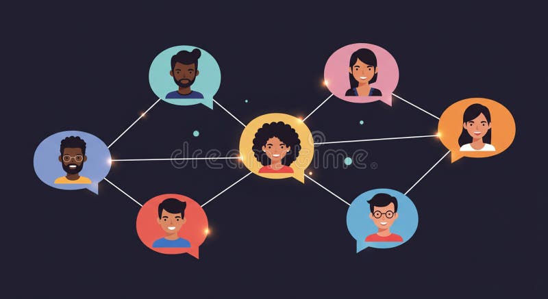 Network Concept Avatars Stock Illustrations – 1,834 Network Concept ...