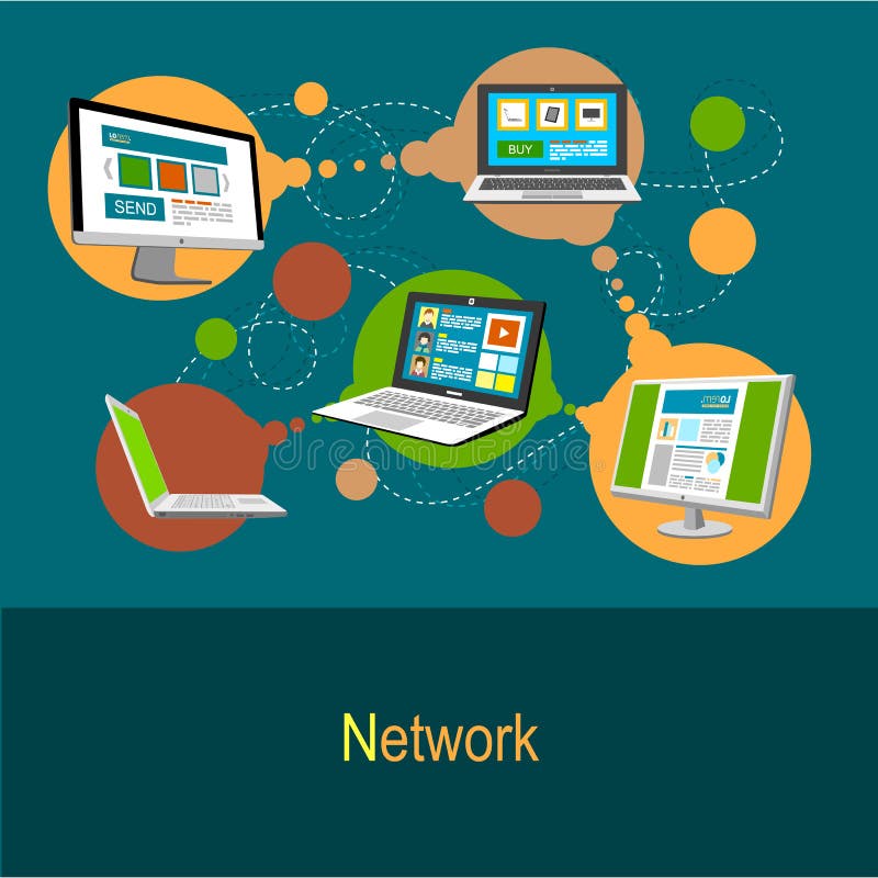 Network Concept stock vector. Illustration of communication - 54583897