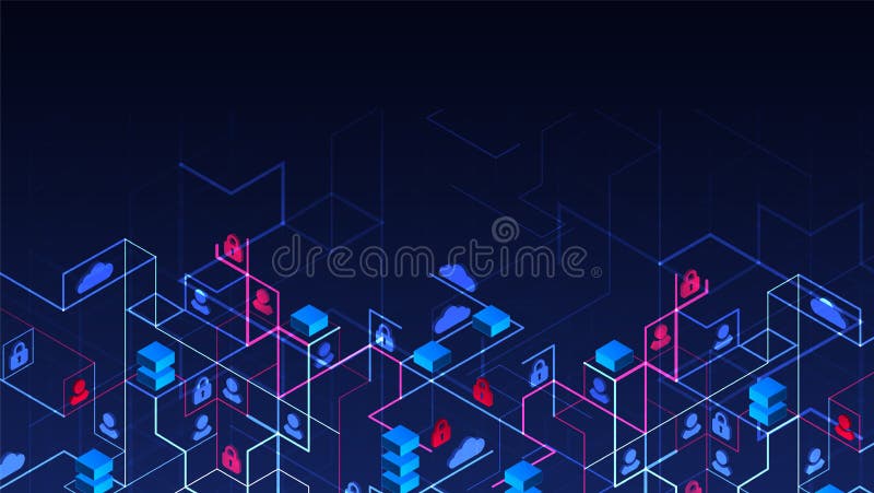 Network Concept. Isometric Theme for Your Business. Stock Vector ...