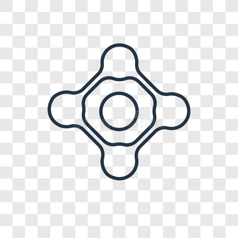 Network Concept Vector Linear Icon Isolated on Transparent Background ...