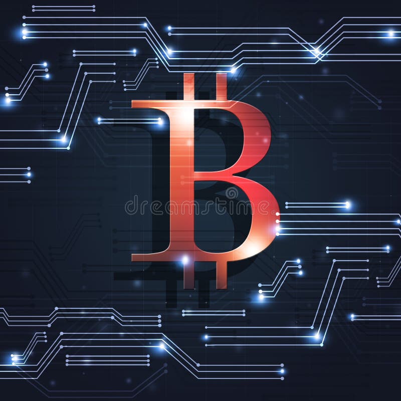 Technology Digital Crypto Currency Stock Illustration - Illustration of ...