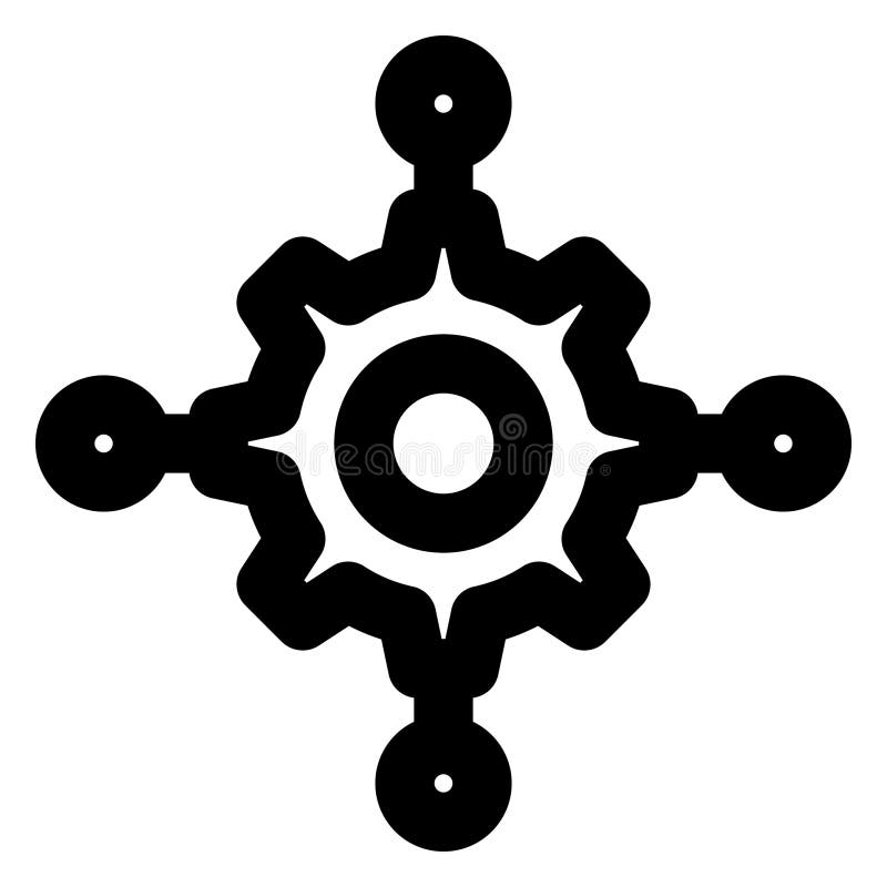 Network Configuration, Network Maintenance Bold Outline Vector Icon ...