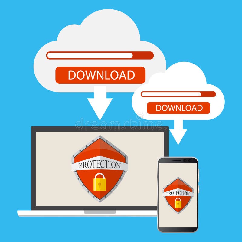 Network Configuration. Vector Illustration. Cloud Computing Tech Stock ...