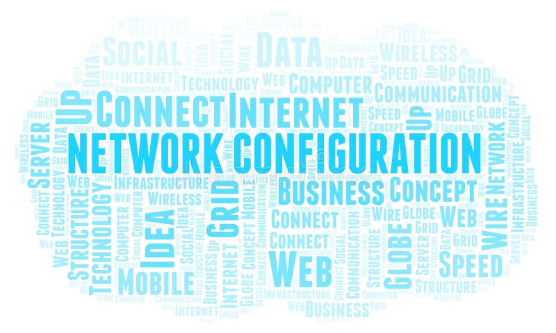 Network Configuration Word Cloud. Stock Illustration - Illustration of ...